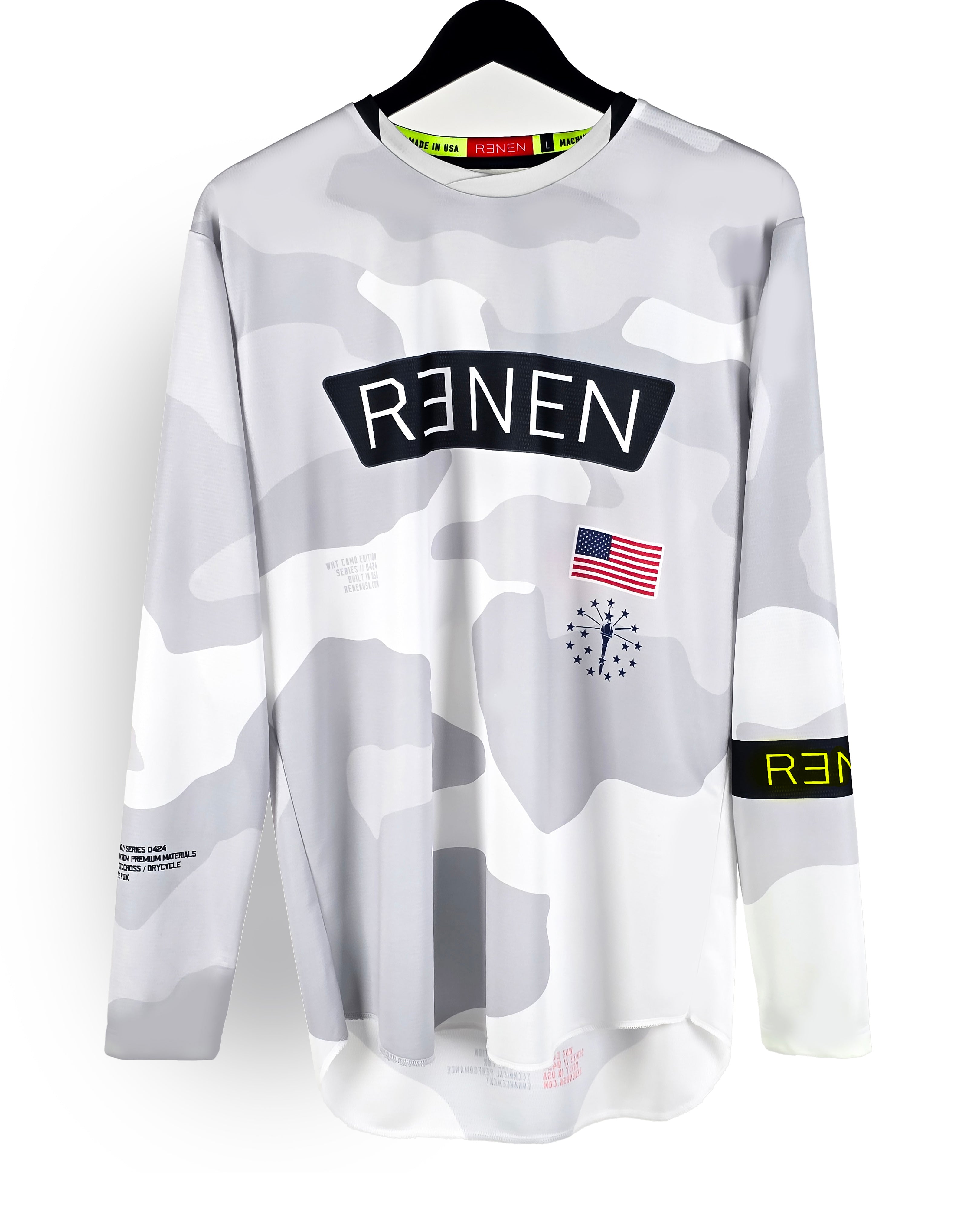 S424 White Camo Jersey – RENEN