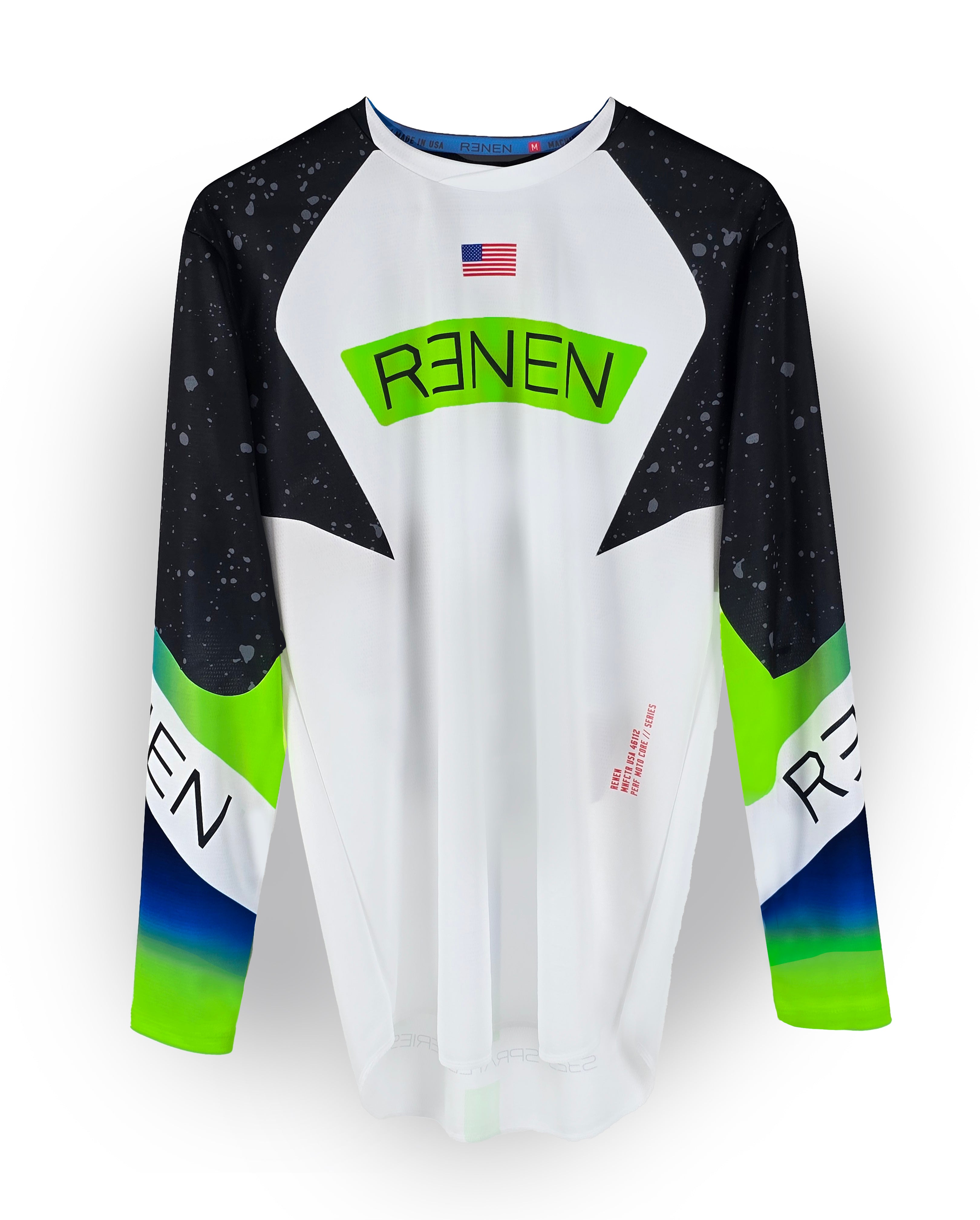 YOUTH "SPRAYED" jersey - White/Neon/Blue – RENEN